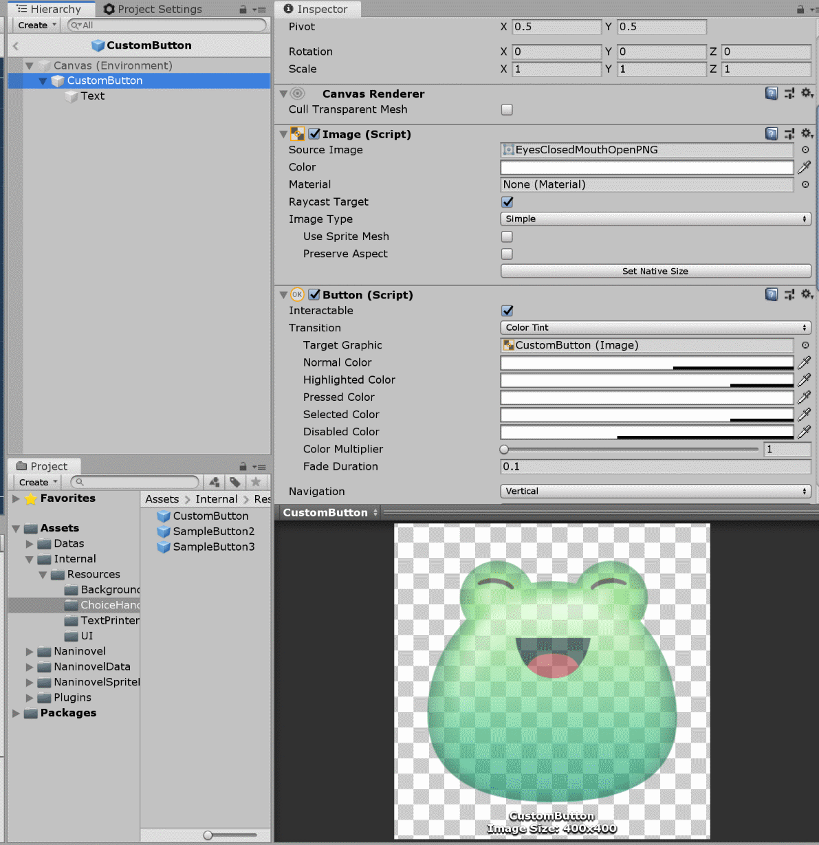 【Unity】Naninovel：選択肢の見た目をカスタマイズする – KAZUPON研究室