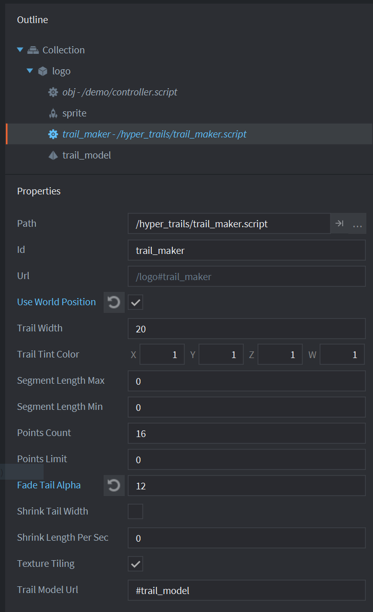 【Defold】軌跡を描く「Hyper Trails」アセット – KAZUPON研究室